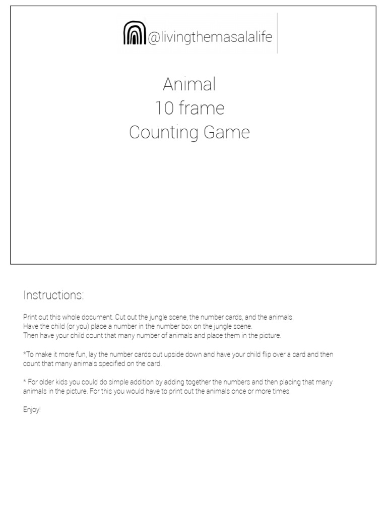 Animal Frame Counting | PDF