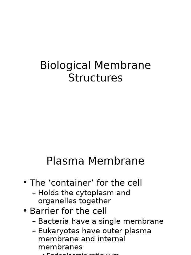 Biological Membrane Structure | PDF | Cell Membrane | Biological Membrane