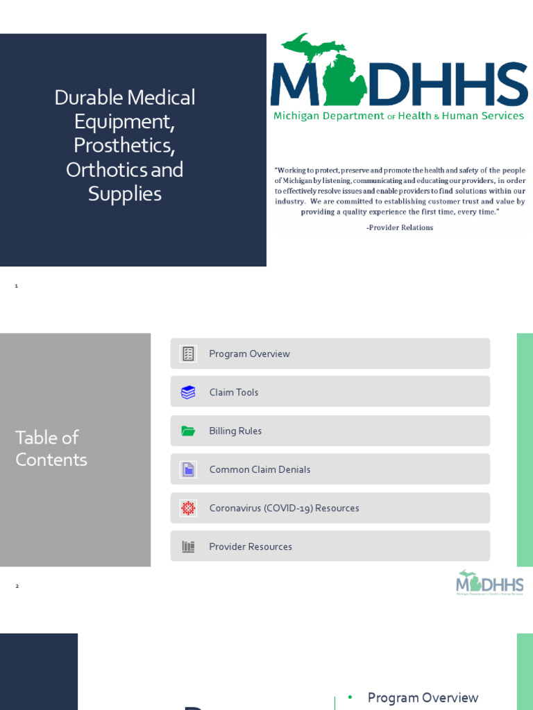 Medicaid DMEPOS Program Guide | PDF | Medicaid | Health Care
