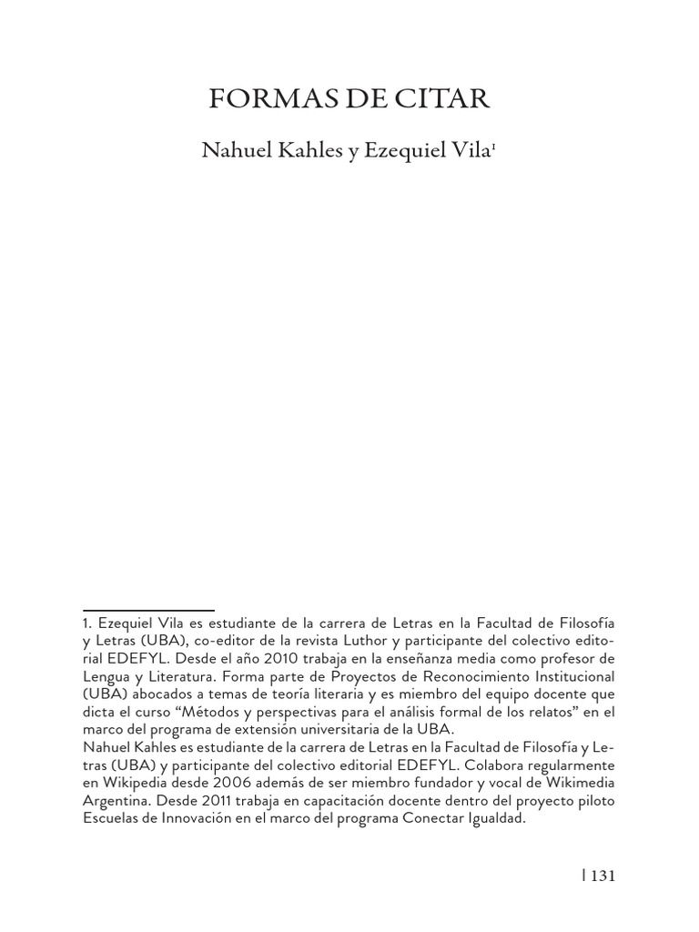 Cómo citar | PDF | Comillas | Wikipedia
