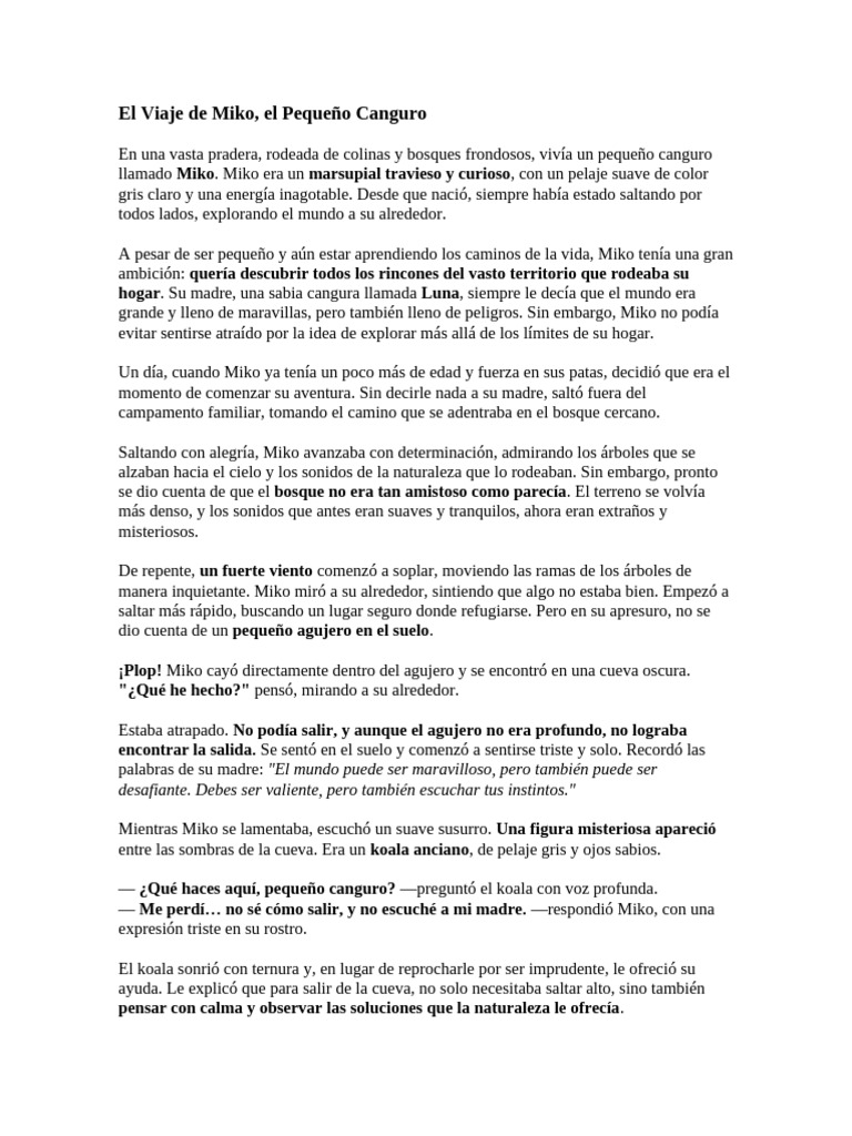 Miko y el Valor del Respeto | PDF