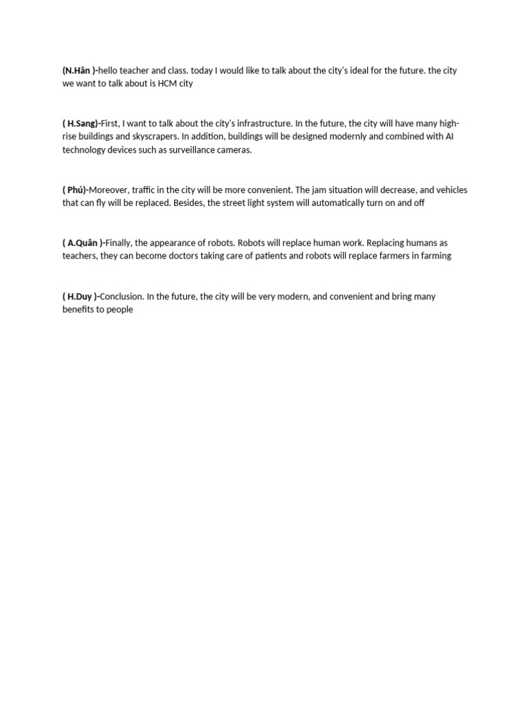 Future Vision for HCM City | PDF