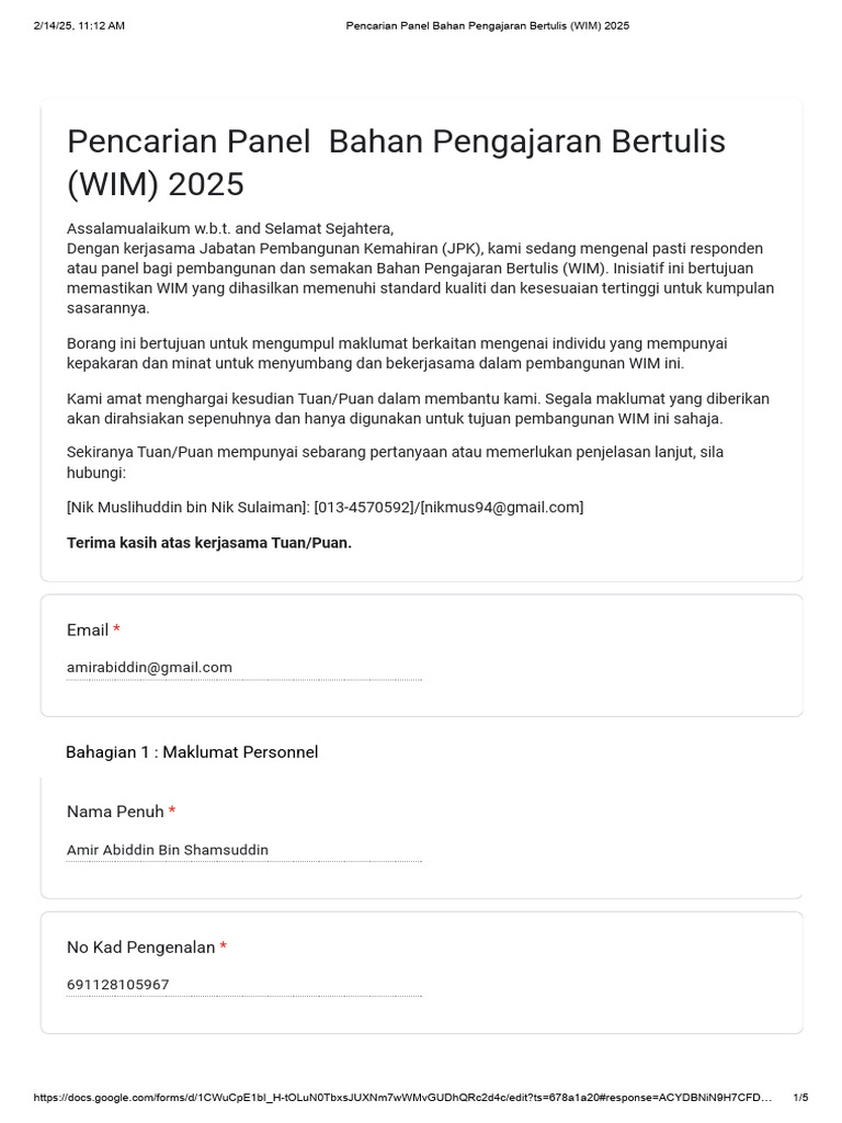 Amir Abiddin Bin Shamsuddin | PDF