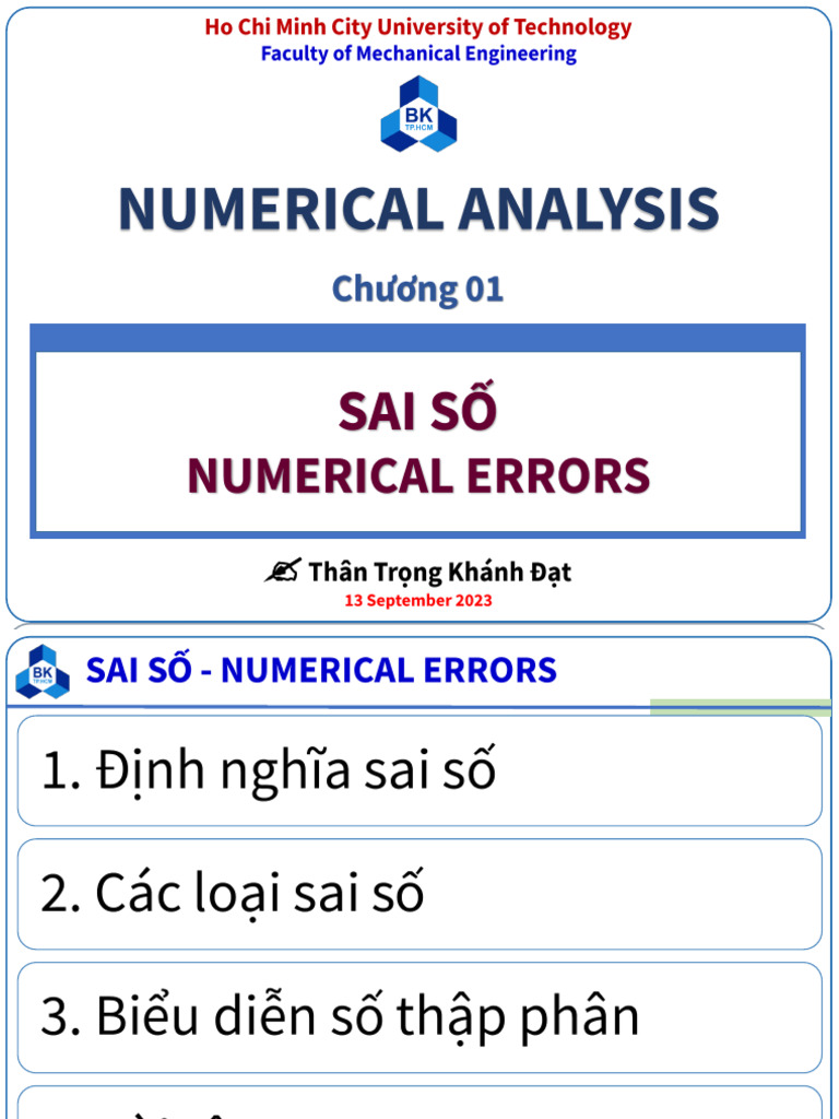C01-Numerical Errors - VN | PDF