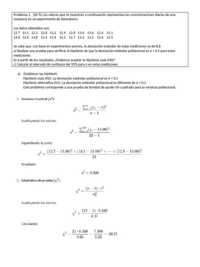Problema 1. Estadistica | PDF