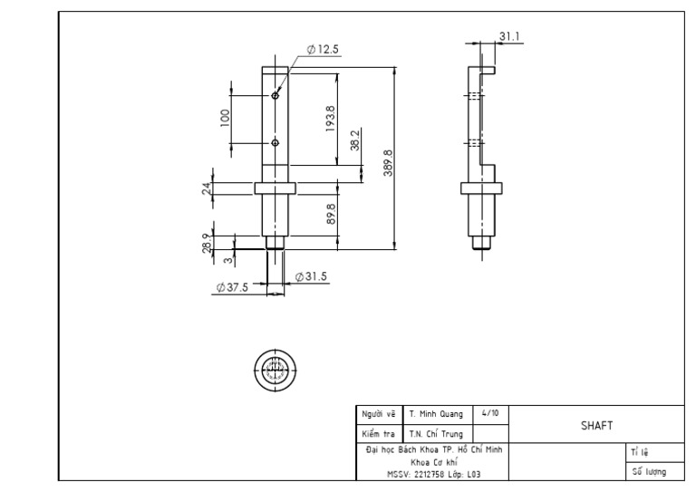 Bản vẽ 2D - Shaft | PDF