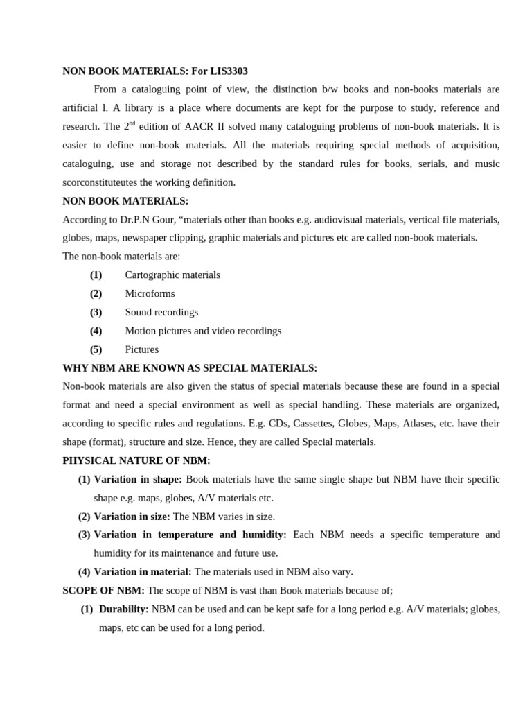 Cataloguing Non-Book Materials | PDF | Map | Books