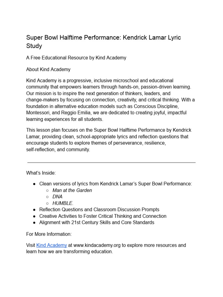 Lesson Plan - Analyzing Symbolism and Figurative Language in Kendrick ...