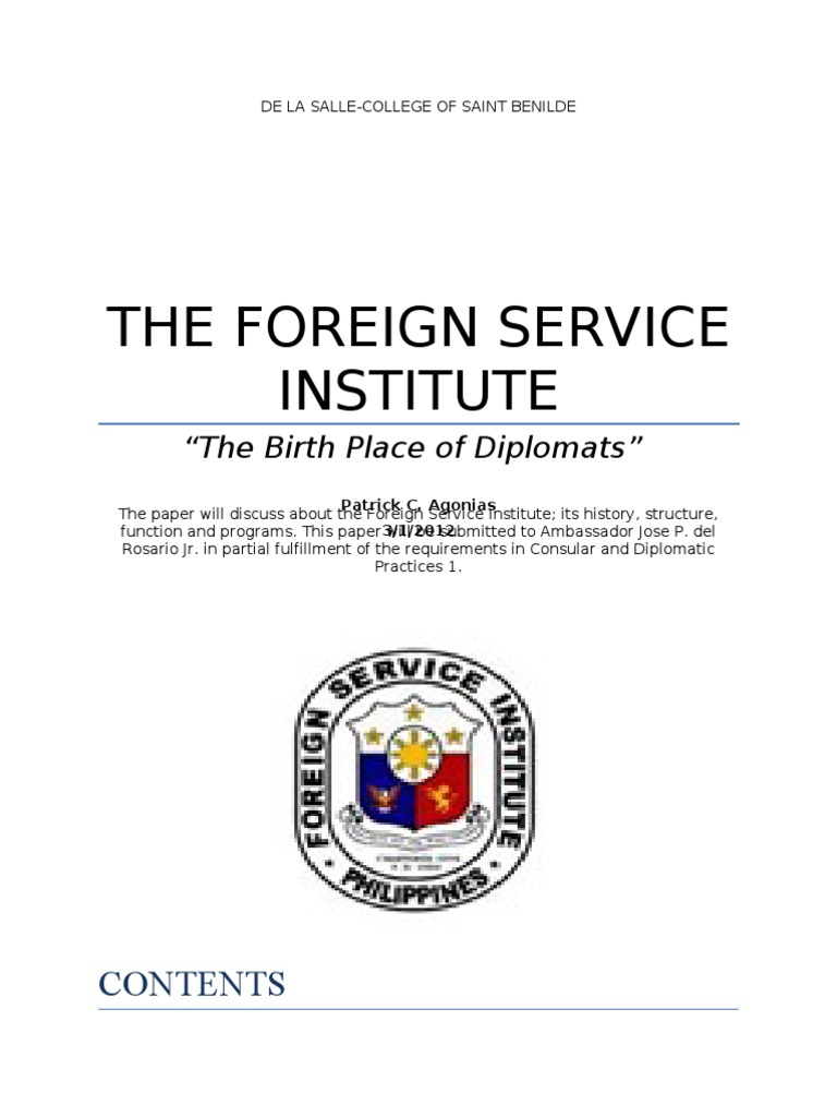 Foreign Service Institute | PDF