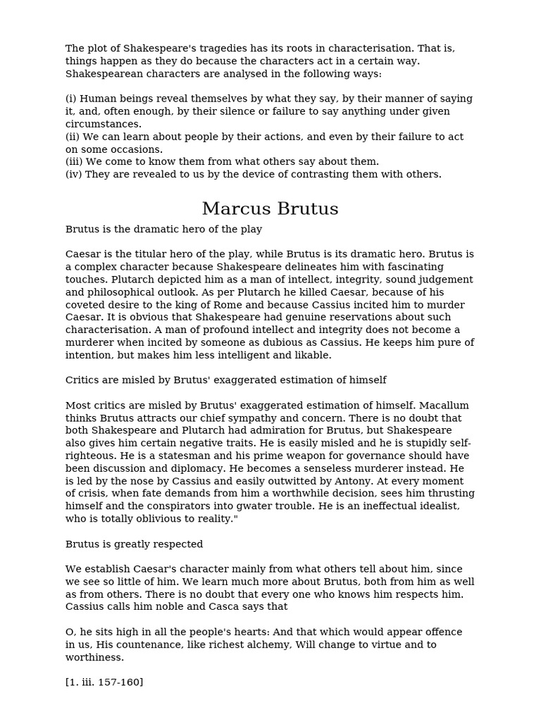 Julius Caesar Icse Important Notes | PDF | Mark Antony | Julius Caesar