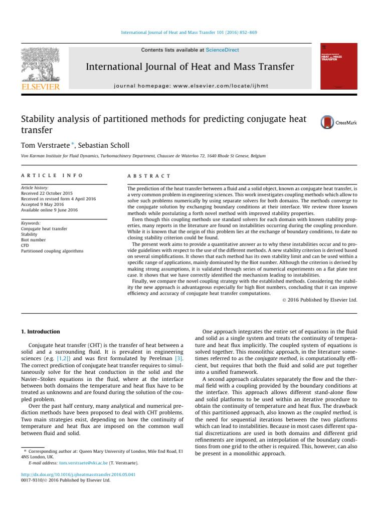 Verstraete Et Scholl - 2016 - Stability Analysis of Partitioned Methods ...