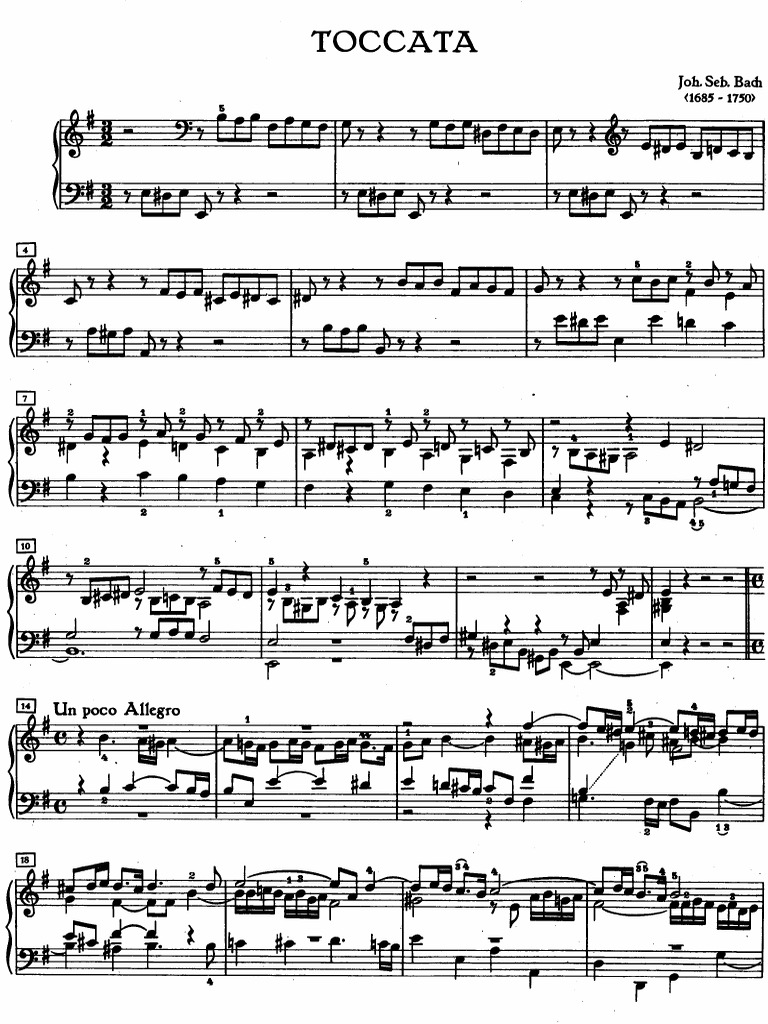 Bach e Min Toccata | PDF