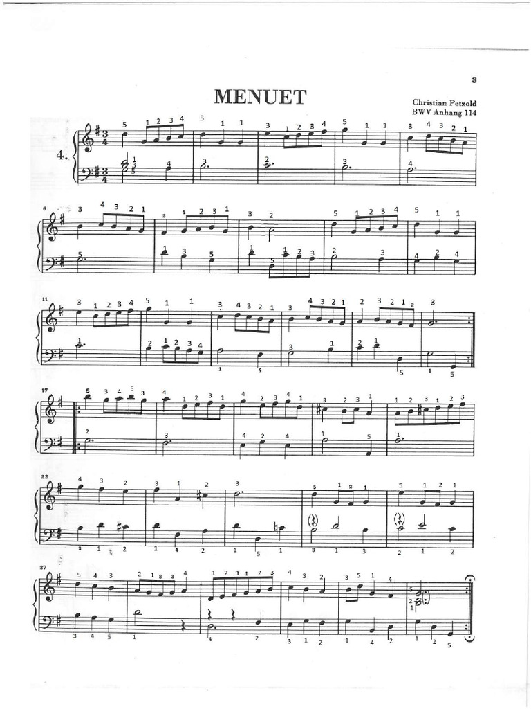 Bach Menuet 114 | PDF
