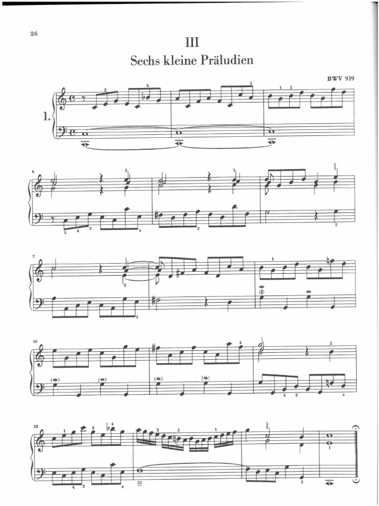 Bach Little Prelude C Maj | PDF