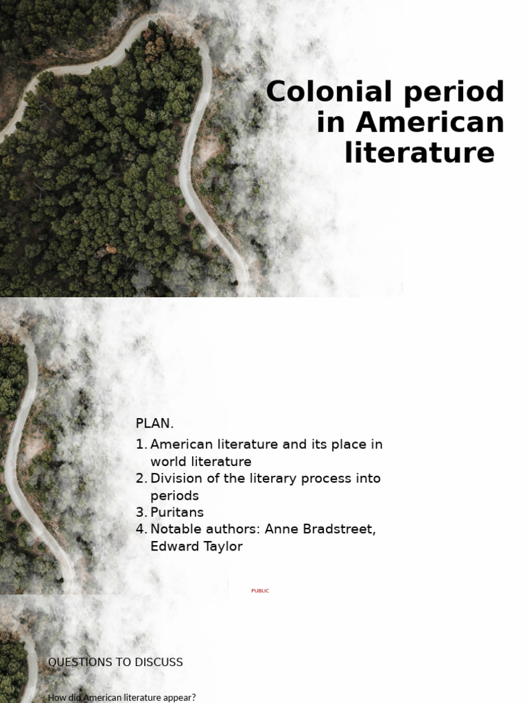 Colonial Period in American Literature | PDF