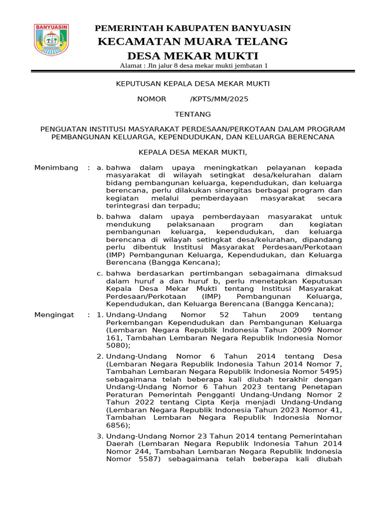 SK IMP Mekar Mukti | PDF