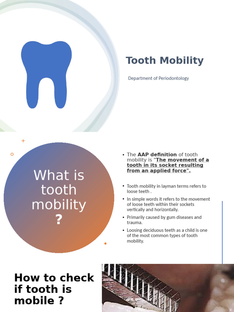 Tooth Mobility 1 | PDF | Human Tooth | Periodontology