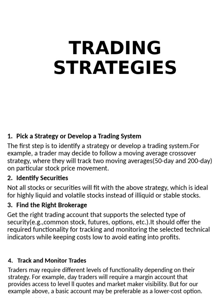 Developing Effective Trading Strategies | PDF