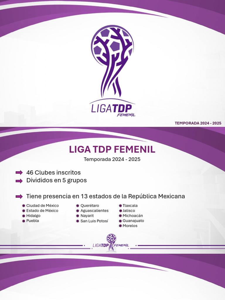 Liga TDP Femenil Presentación | PDF