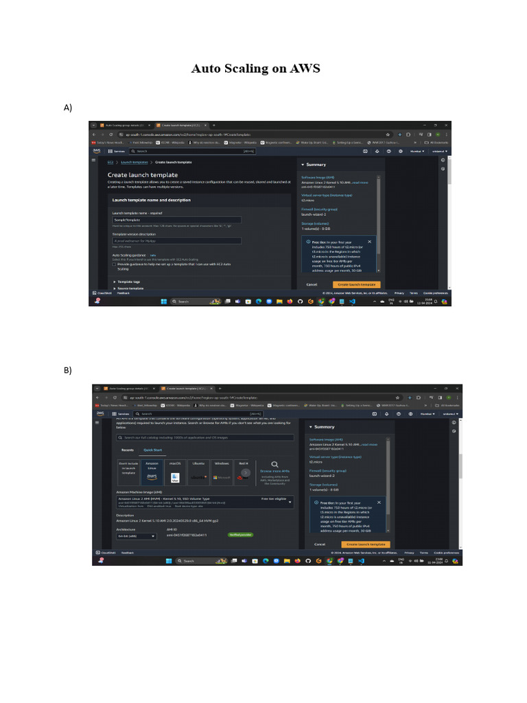 Auto Scaling On AWS1 | PDF