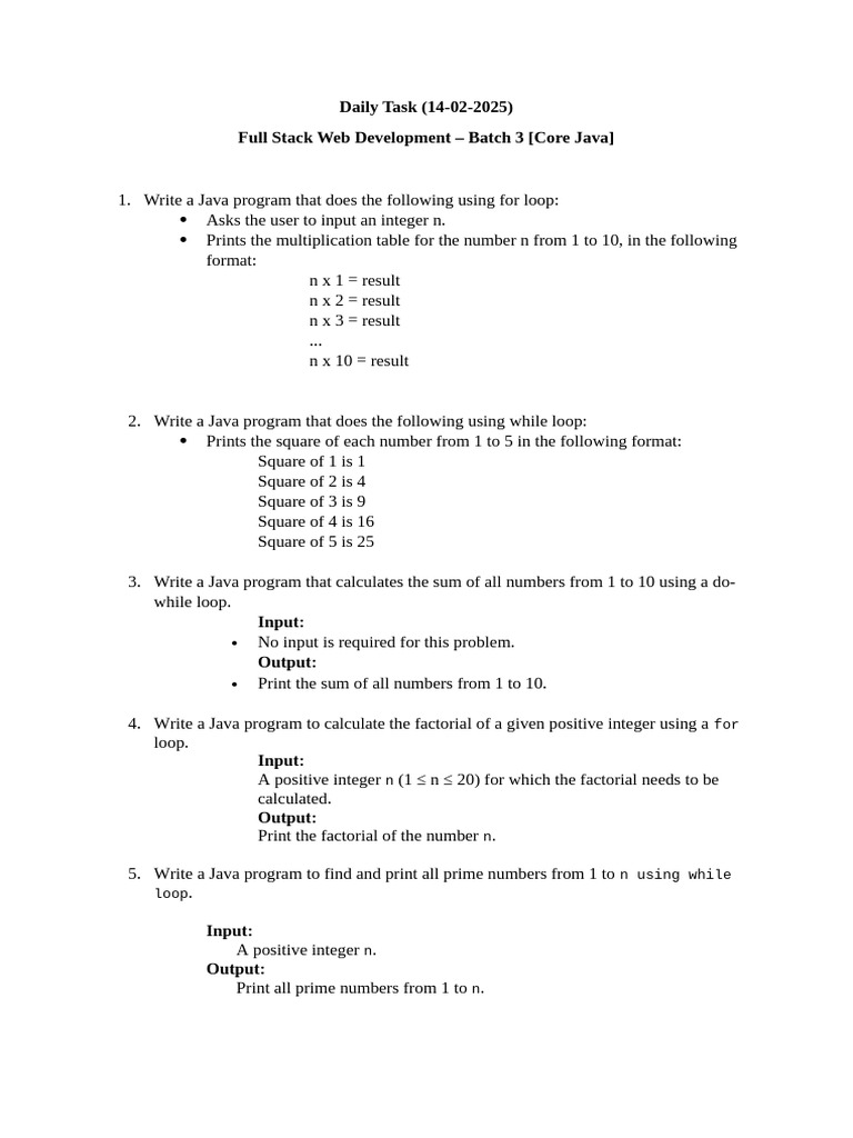 14-02-2025 - Class Work | PDF