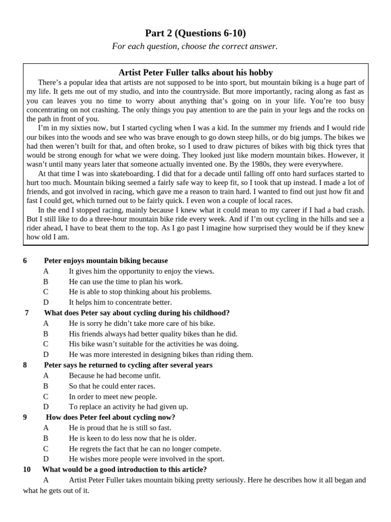 Reading Task 2 | PDF | Hotel | Sea