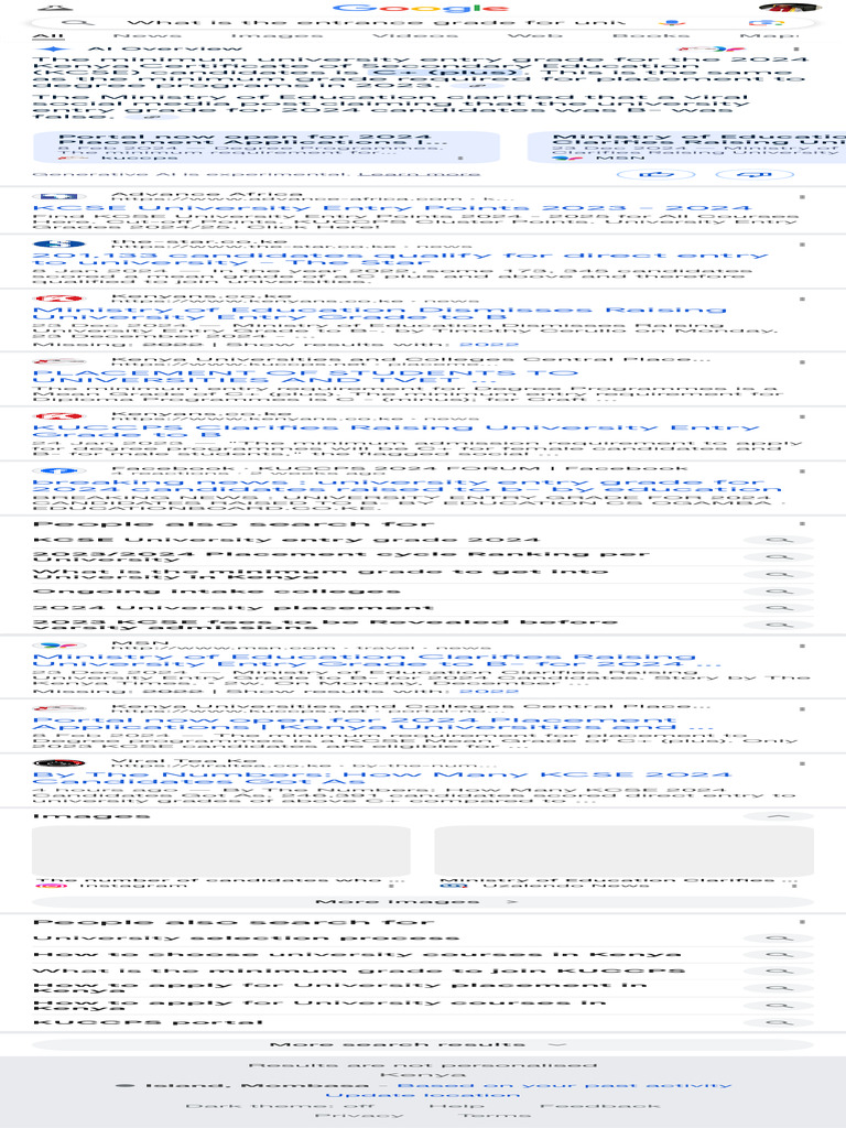 What Is The Entrance Grade For University For The Candidates of 2024 ...