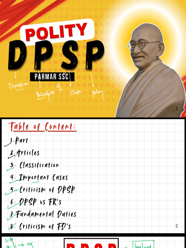 DPSP & FUNDAMENTAL DUTIES (1) | PDF