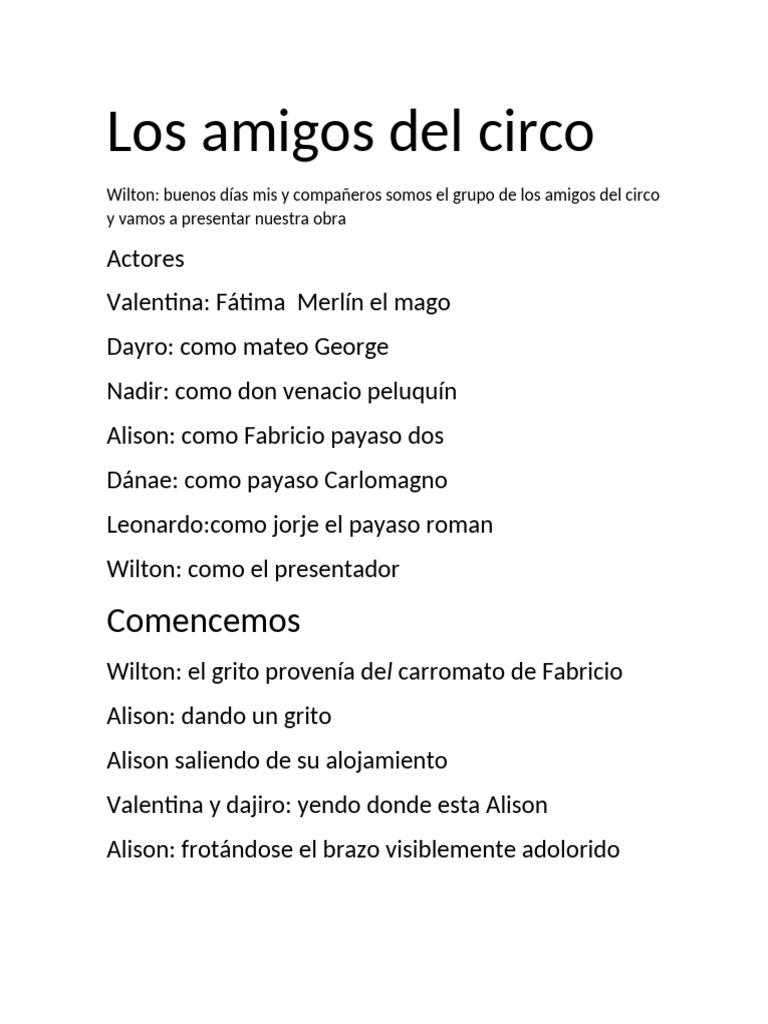 Los Amigos Del Circo | PDF