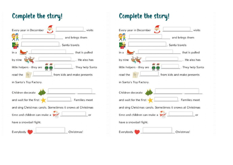Complete The Story Christmas | PDF