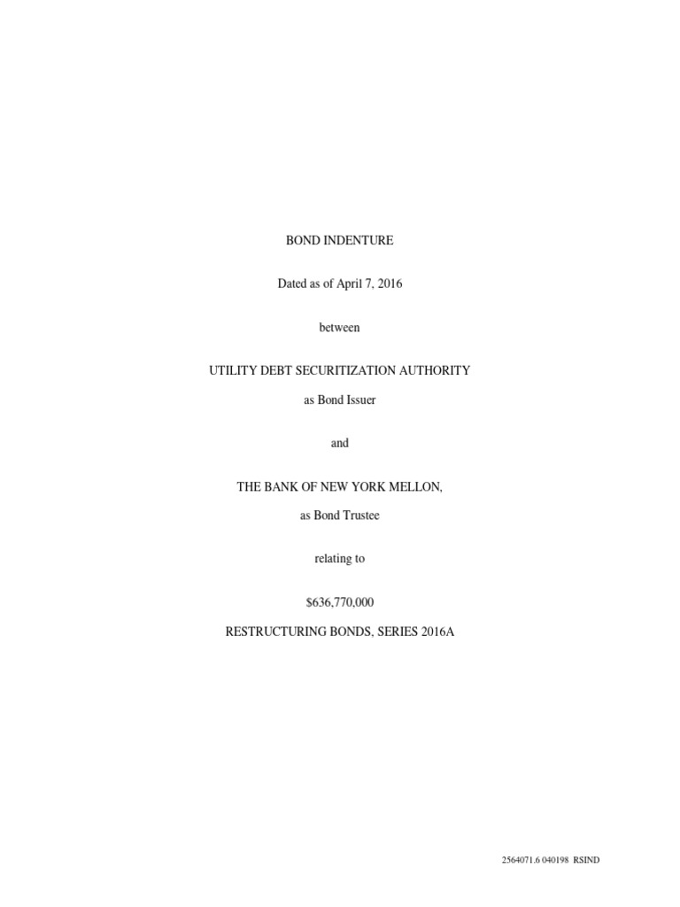 Bond Indenture | PDF | Bonds (Finance) | Securities (Finance)