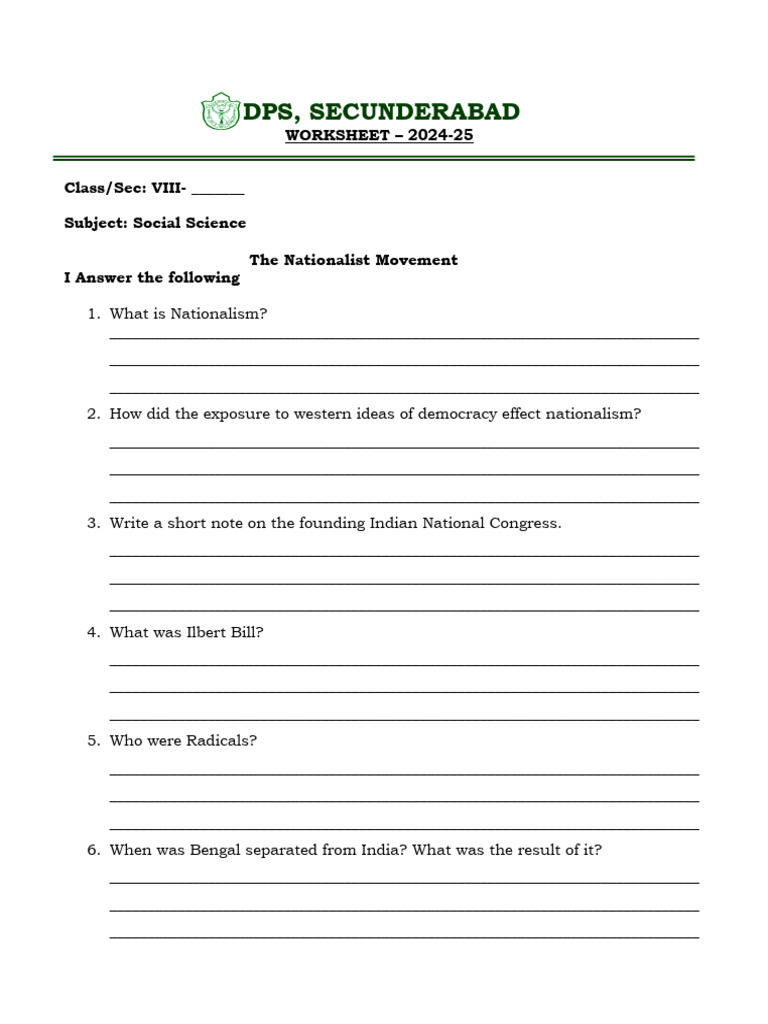 Understanding the Nationalist Movement | PDF | Nationalism | Identity ...