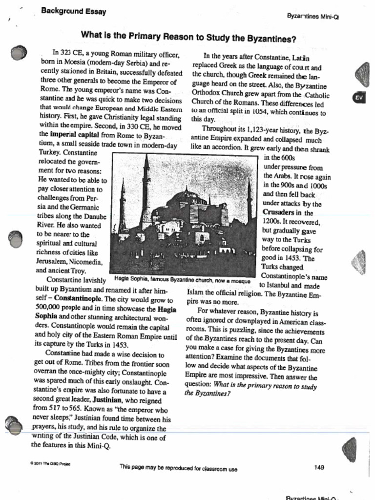 Byzantine DBQ | PDF