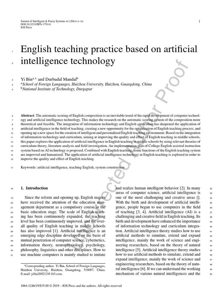 AI in Middle School English Teaching | PDF | Artificial Intelligence ...