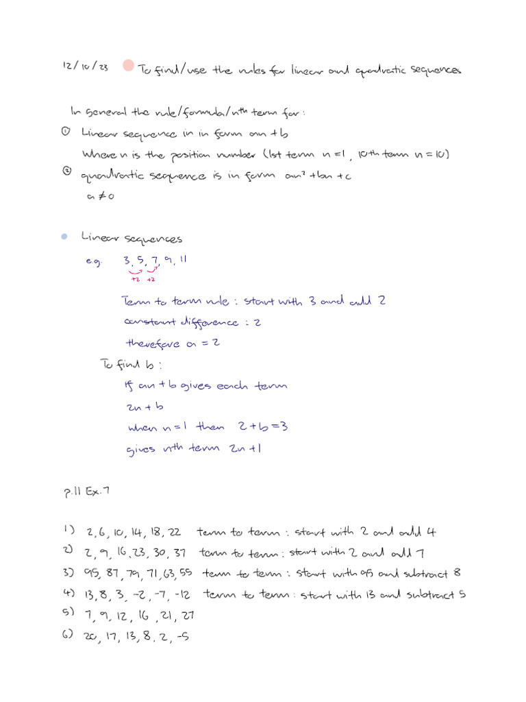 4. Algebra 2 - Sequences | PDF