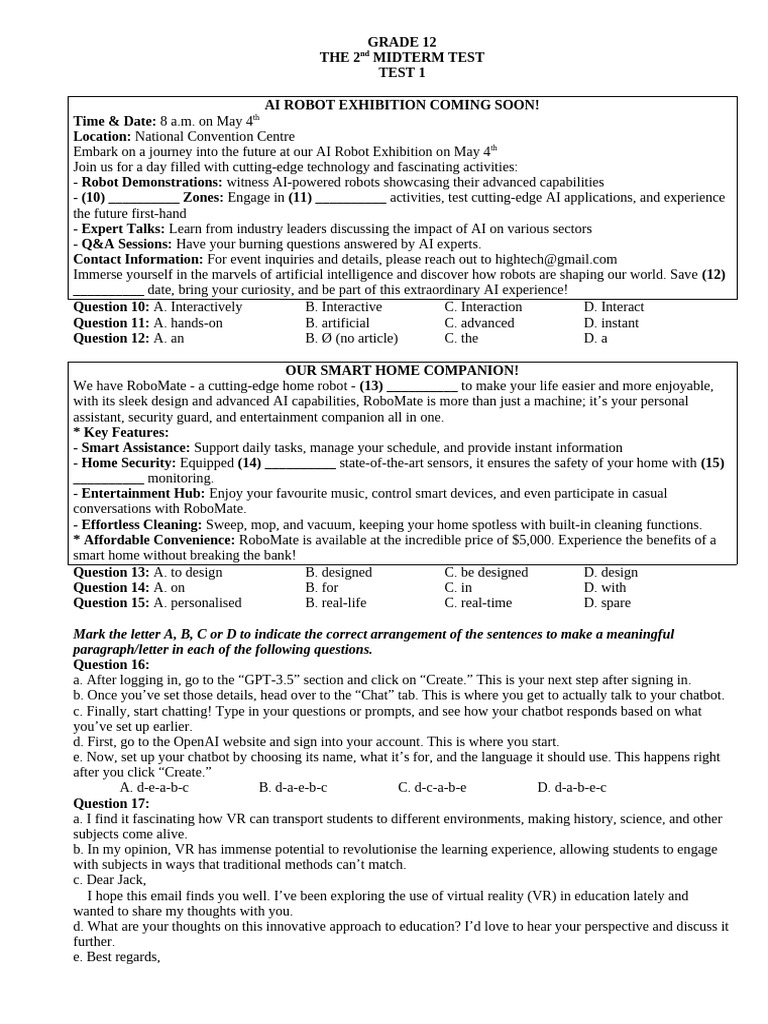 GRADE 12 - gk2 | PDF | Artificial Intelligence | Intelligence (AI) & Semantics