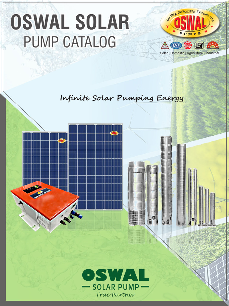 New Oswal Solar Pump Catalogue | PDF | Power Inverter | Pump