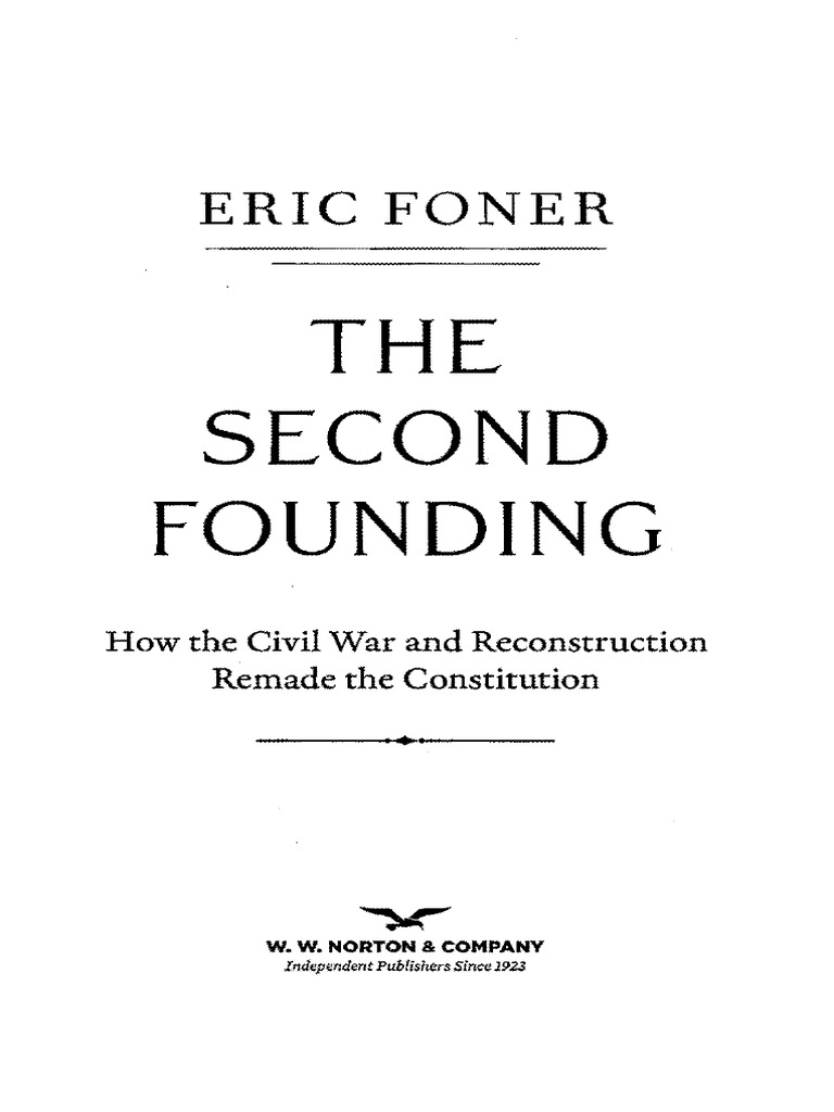 The Second Founding Foner 55-92 OCR | PDF | Thirteenth Amendment To The ...