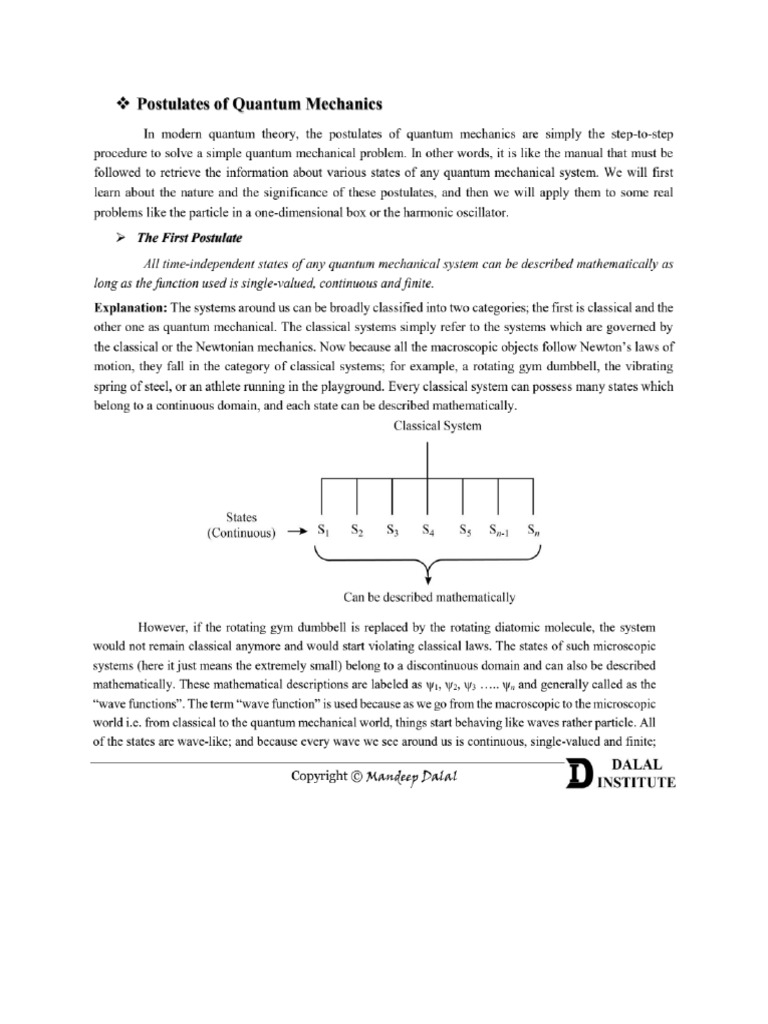 Topic 3 - Fundamentals of Quantum Mechanics | PDF | Schrödinger ...
