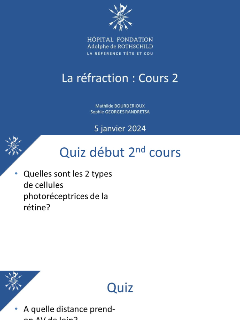 La Réfraction Cours 2 | PDF