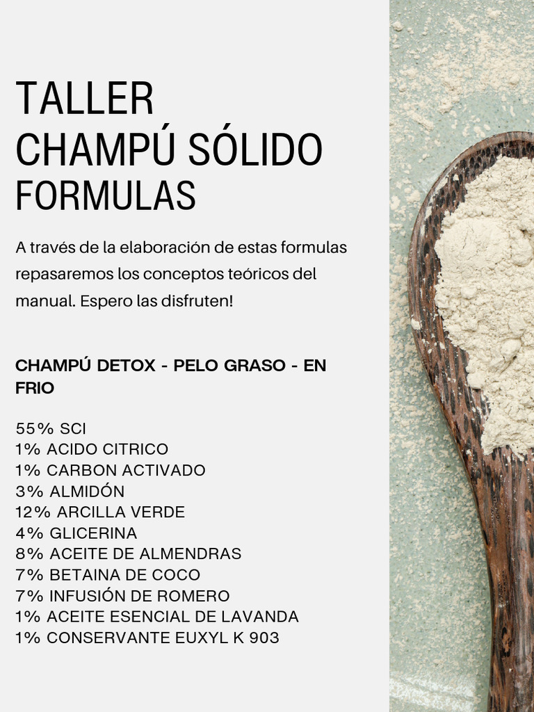 Formulas Clase Champu Solido | PDF