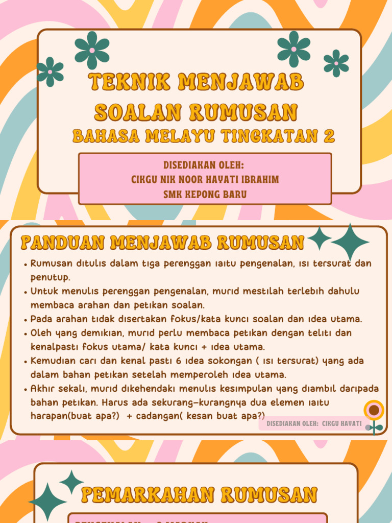 Teknik Menjawab Soalan Rumusan PDF | PDF