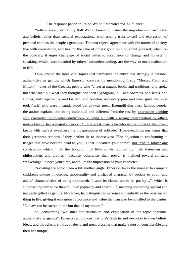 Liliia Taras The Third Response Paper On Literature | PDF