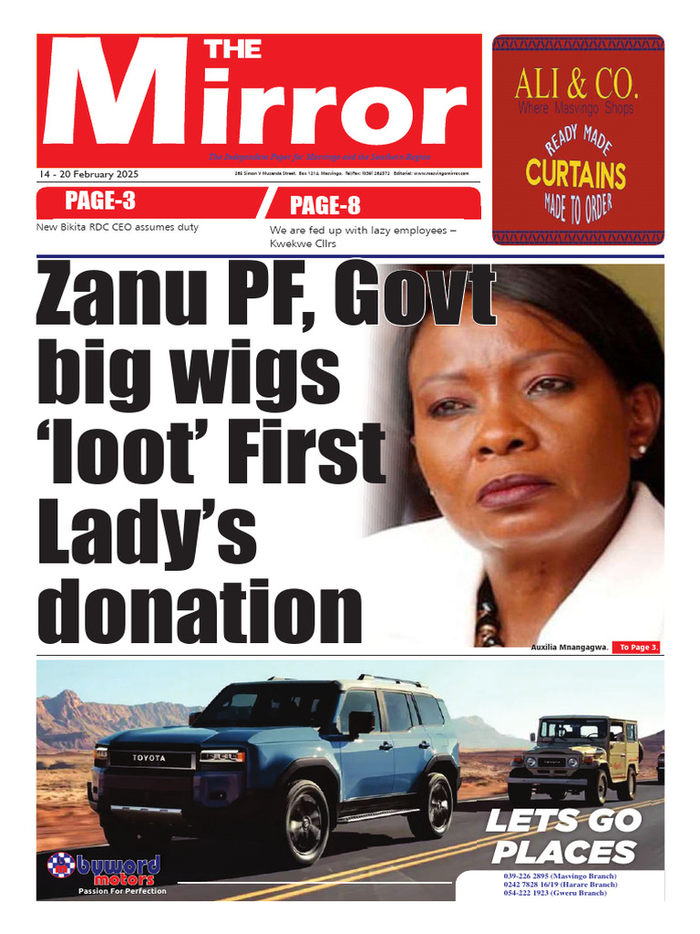 The Mirror - The Mirror - 14 - 20 February 2025 | PDF | Robert Mugabe