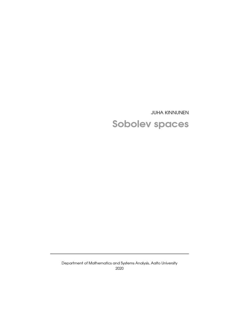 sobolev_spaces | PDF | Topology | Mathematical Physics