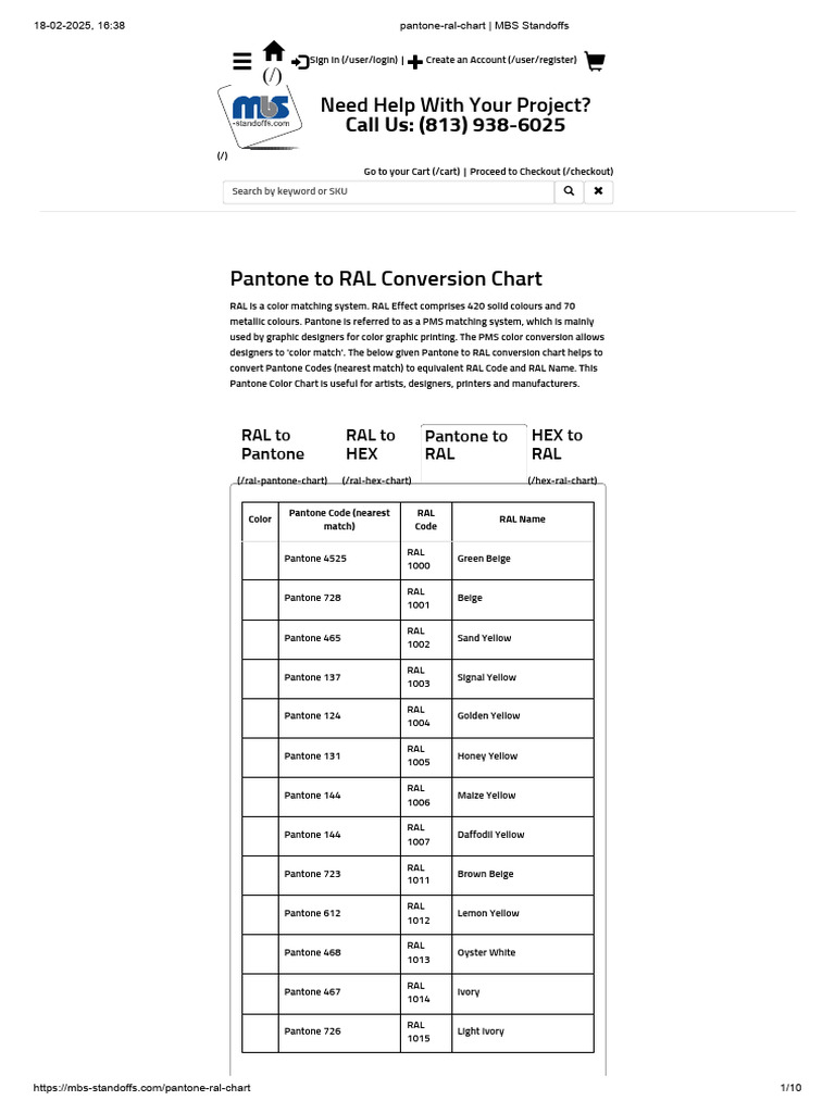 Pantone to RAL Color Conversion Chart | PDF | Grey | Image Processing