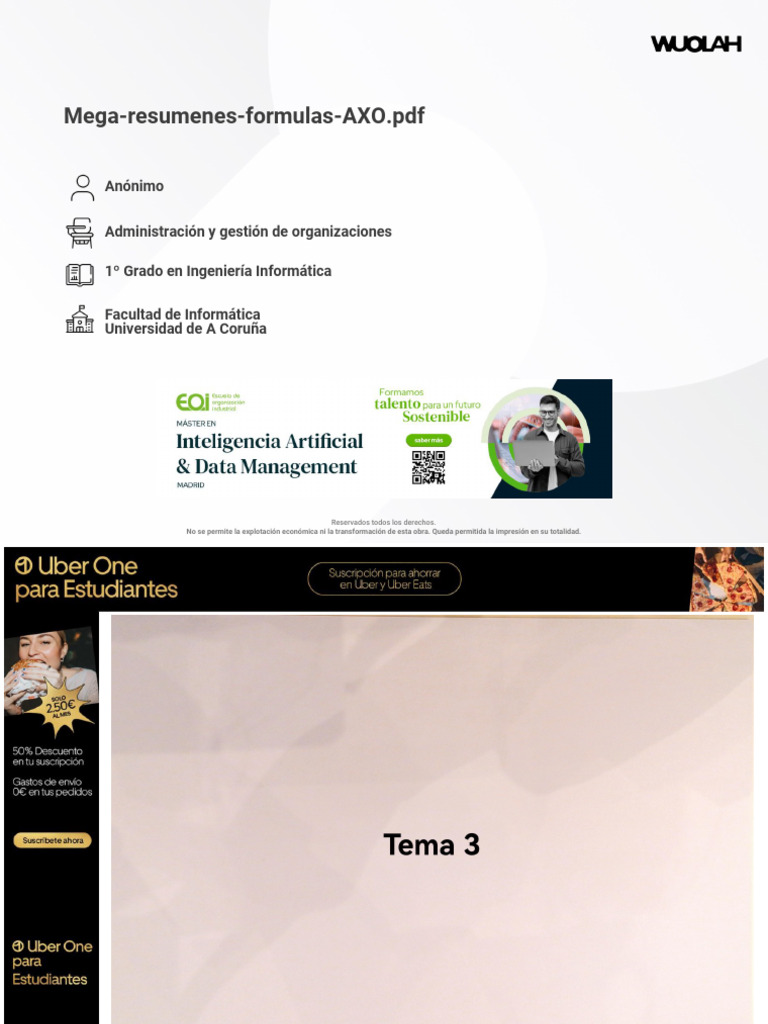 Mega Resumenes Formulas AXO | PDF