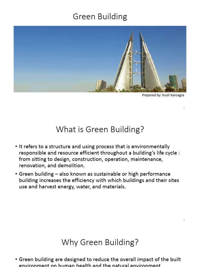 Green Building: Eco-Friendly Construction Guide | PDF | Green Building ...