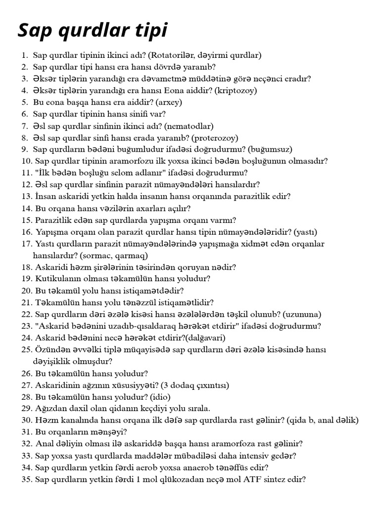 Sap Qurdlar Tipi - 20250203 - 213859 - 0000 | PDF