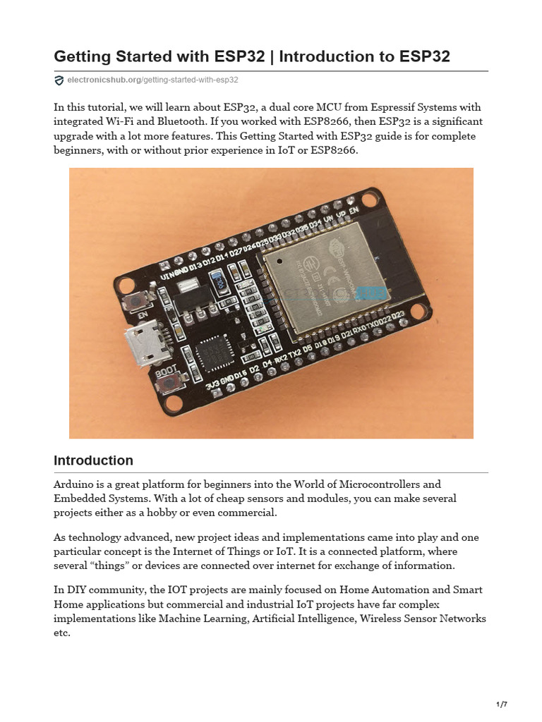 Getting Started With Esp32 Introduction To Esp32 3246